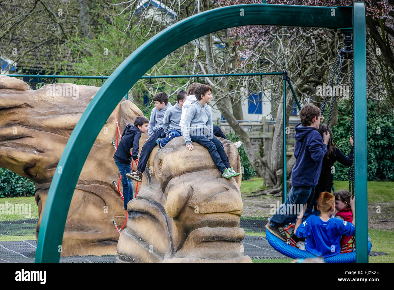 Children's safe play areas Stock Photo - Alamy
