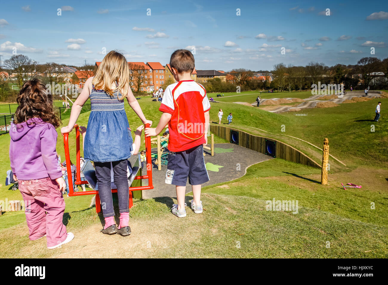 Children's safe play areas Stock Photo - Alamy