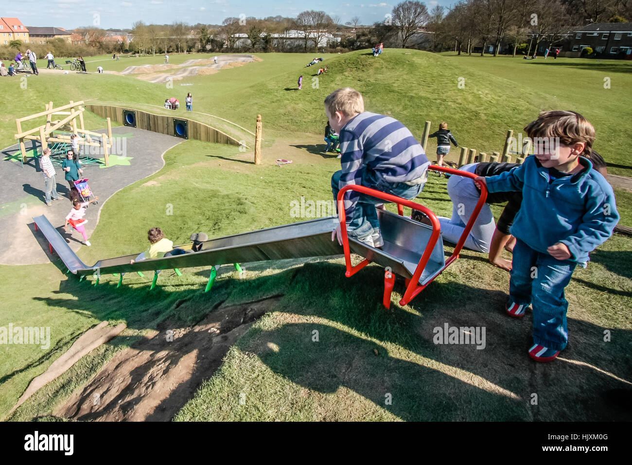 Children's safe play areas Stock Photo - Alamy