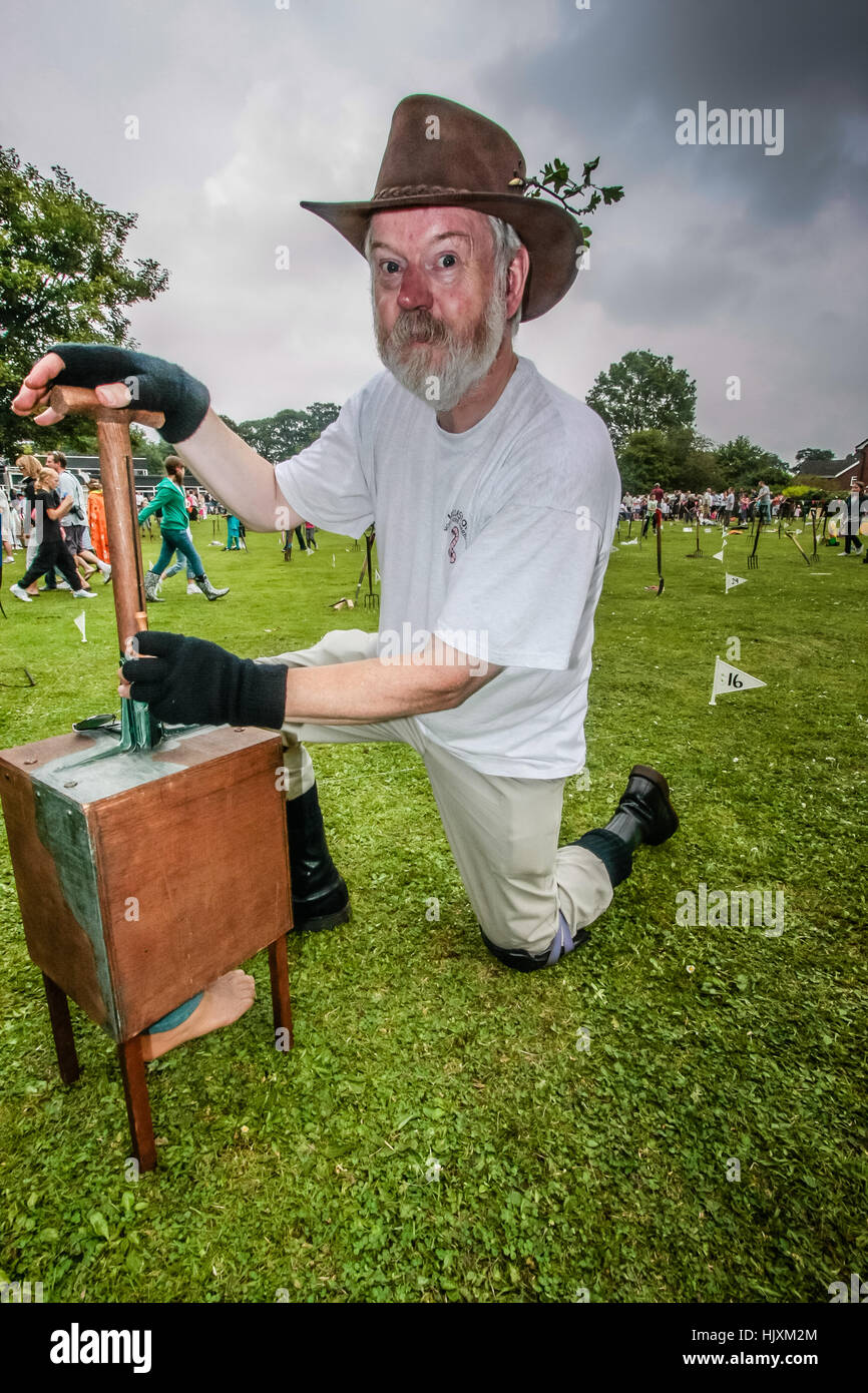 Mike Forster, head wormer, at the World Worm Charming Championships in ...
