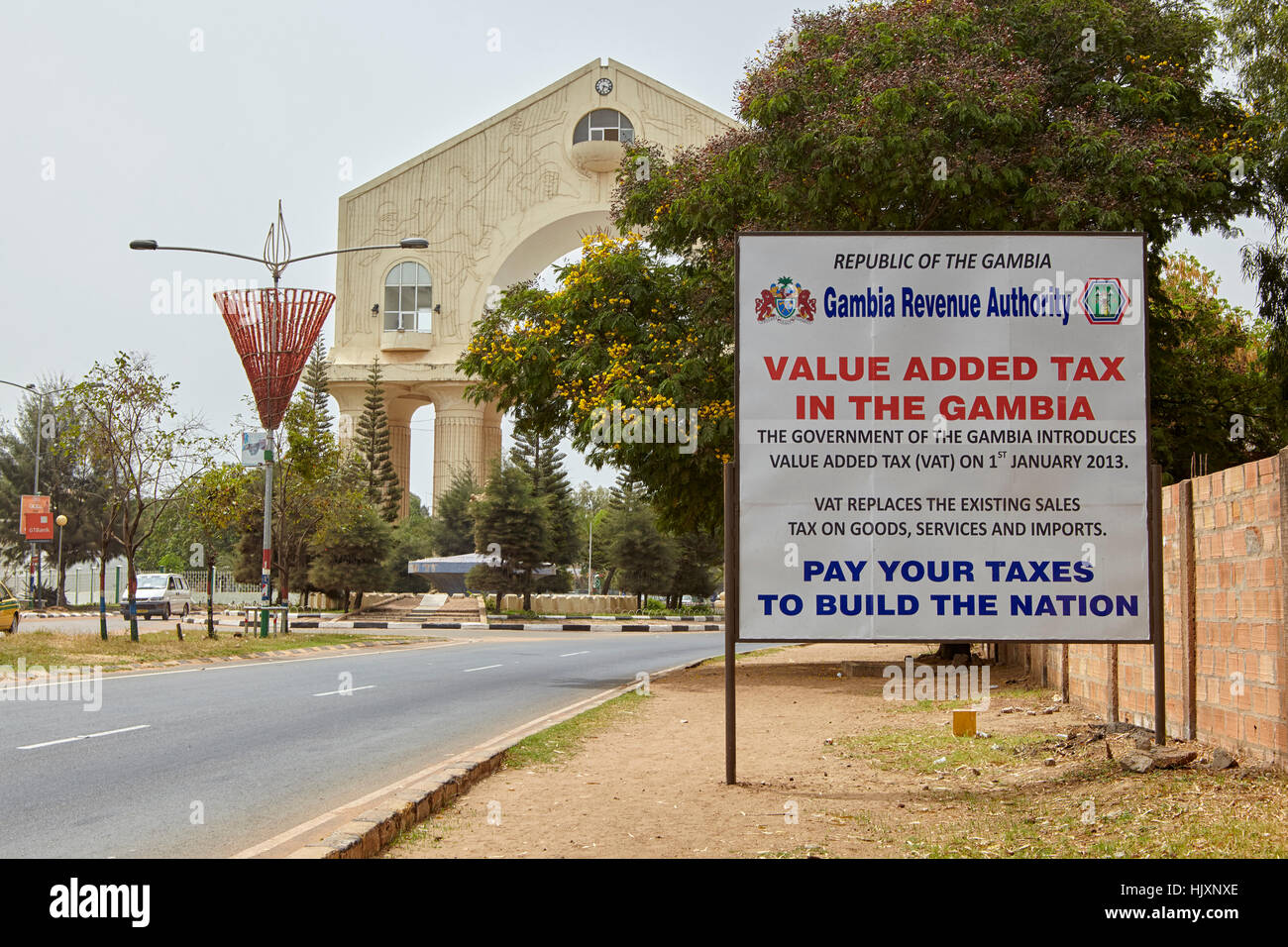 Tax sign, Banjul, Gambia Stock Photo - Alamy