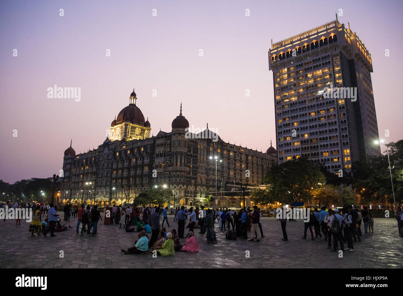 The famous 5-star Taj Hotel and the new Tower Wing on the seafront in ...