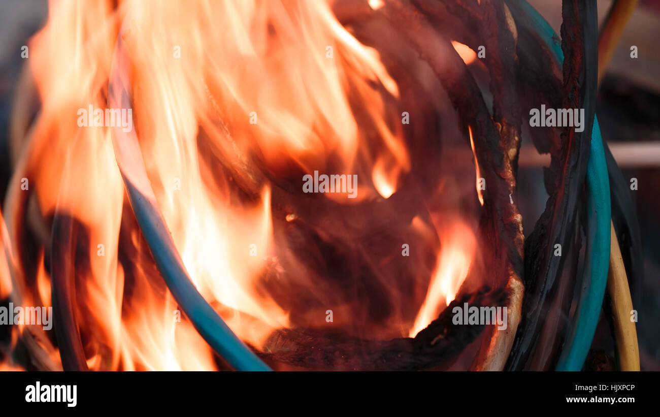 Firing wire in fire Stock Photo - Alamy