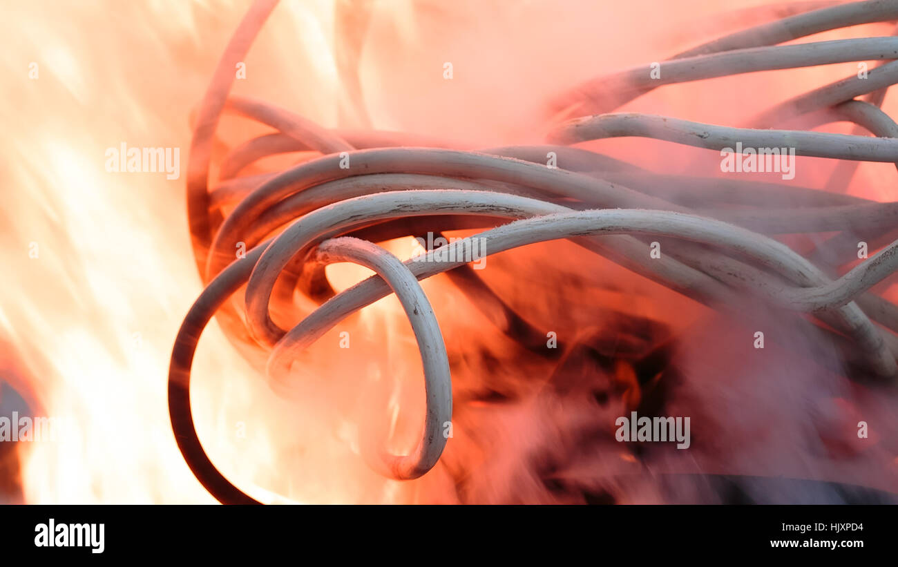 Firing wire in fire Stock Photo - Alamy