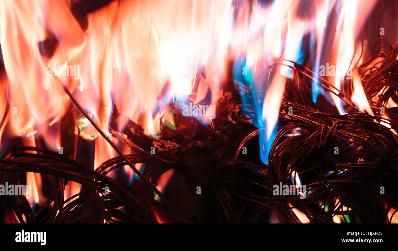 Firing wire in fire Stock Photo - Alamy