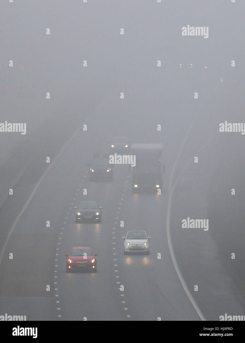 Drivers face foggy conditions on m20 hi-res stock photography and ...