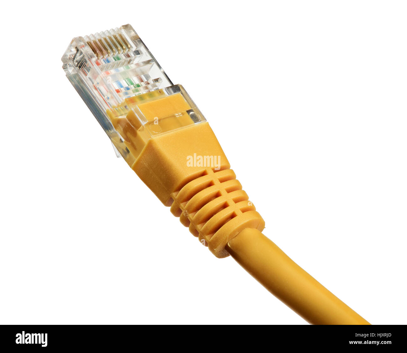 network cable isolated on white background. Macro Stock Photo - Alamy