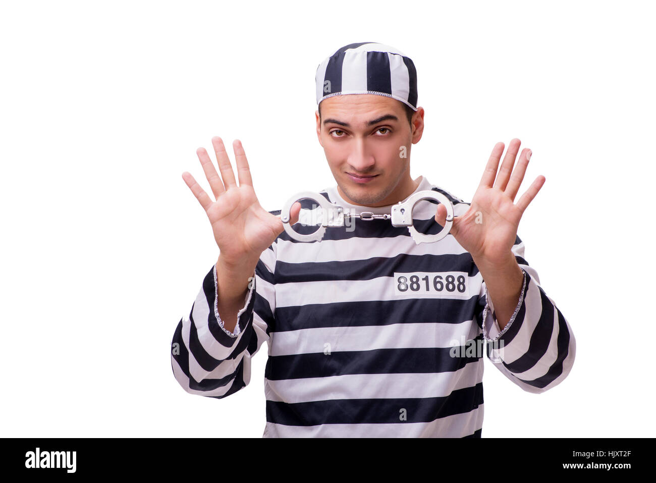 Man prisoner isolated on white background Stock Photo - Alamy