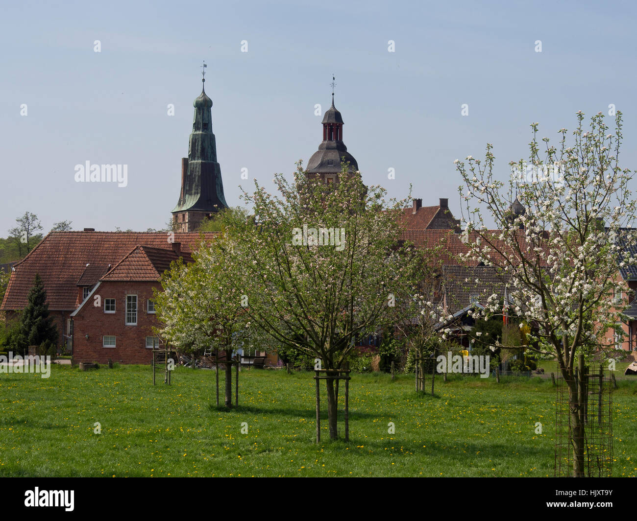 tower, park, tower, tree, trees, park, spring, towers, chateau, castle ...