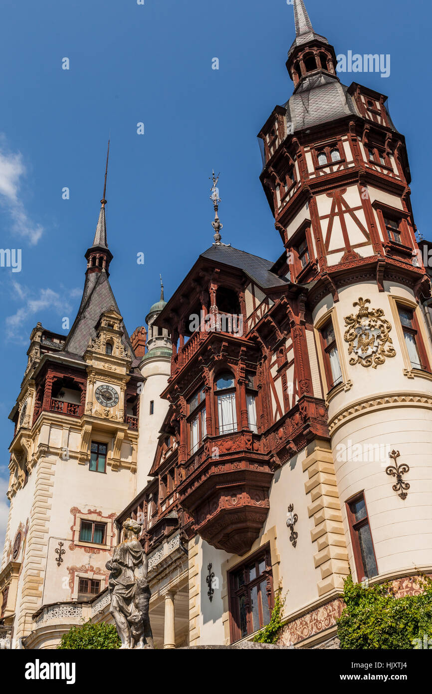 Detail Of Peles Castle Stock Photo - Alamy