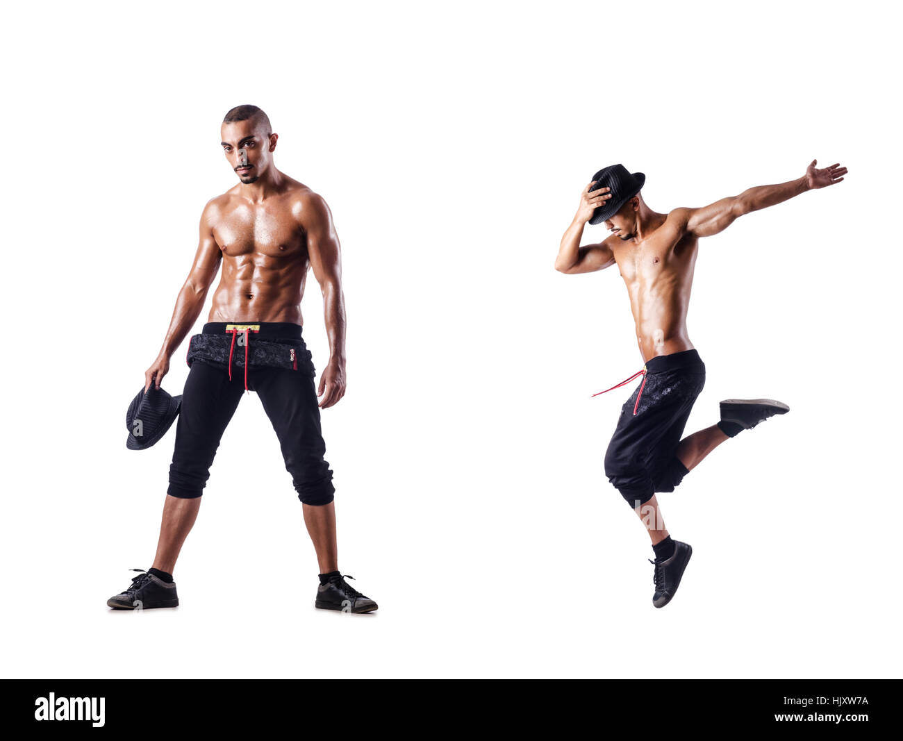 Collage of dancers isolated on white background Stock Photo - Alamy
