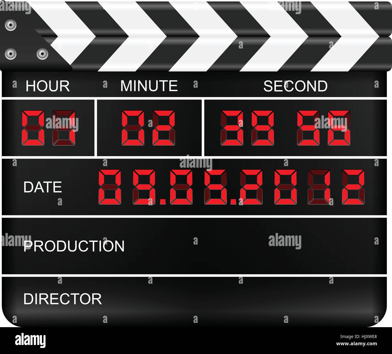 White clapper board hi-res stock photography and images - Alamy