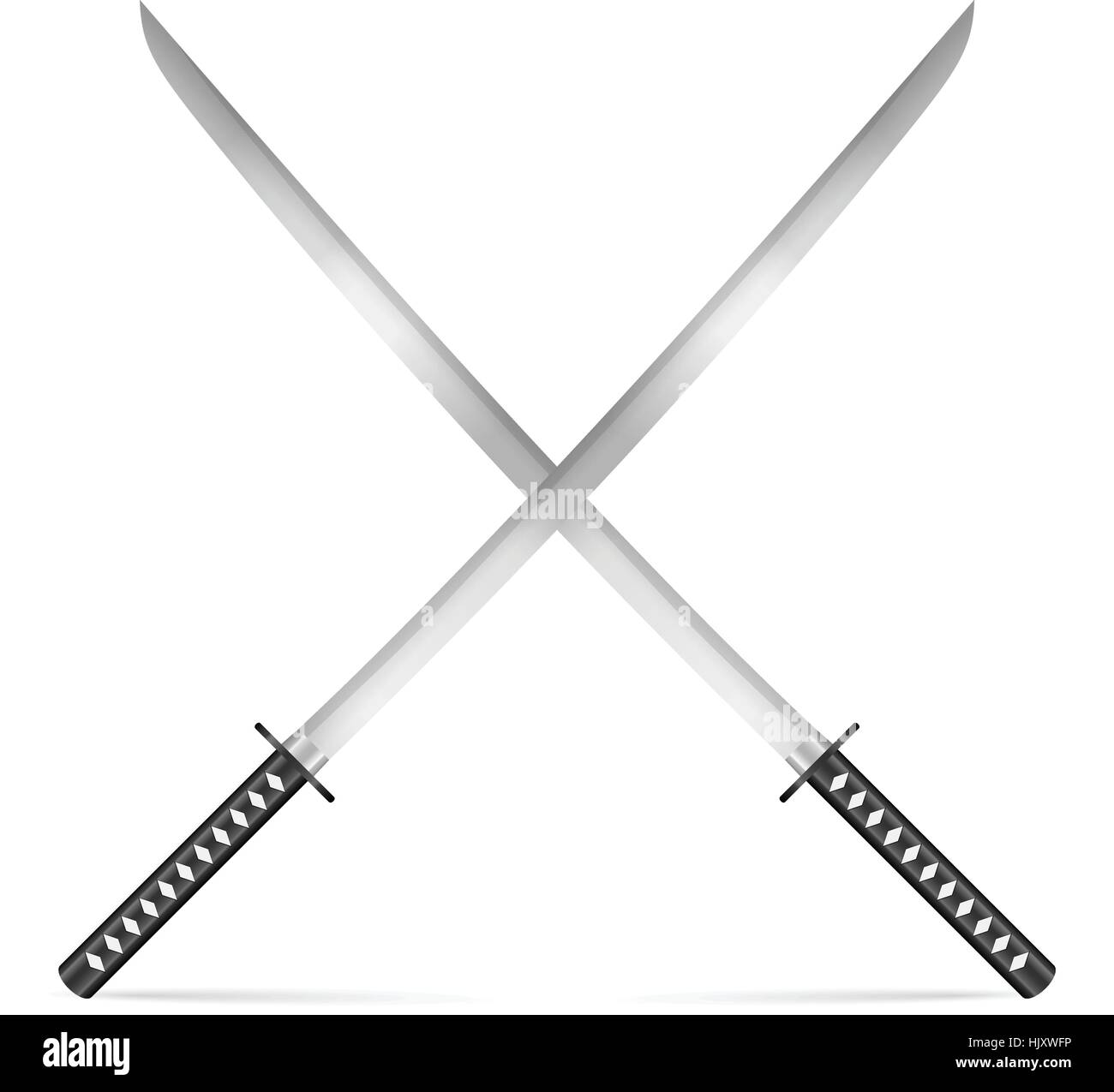 Japan swords on a white background. Vector illustration Stock Vector ...