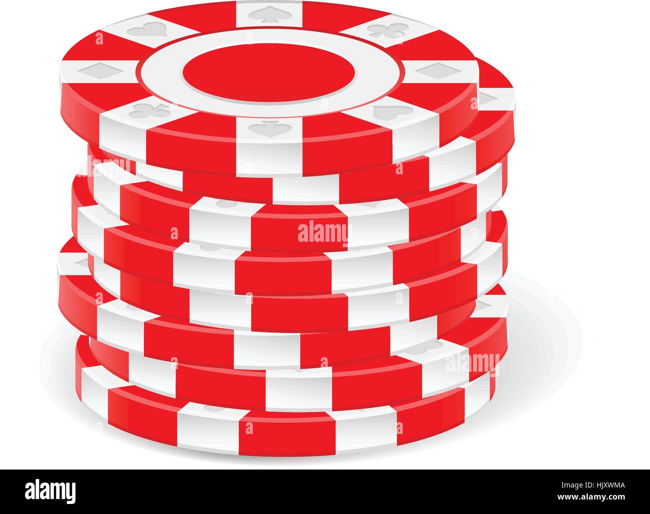 Stack chips on a white background. Vector illustration Stock Vector ...