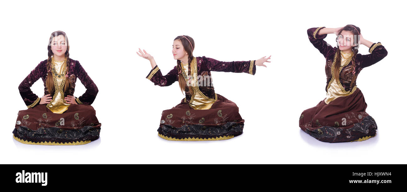 Young lady dancing traditional azeri dance Stock Photo - Alamy
