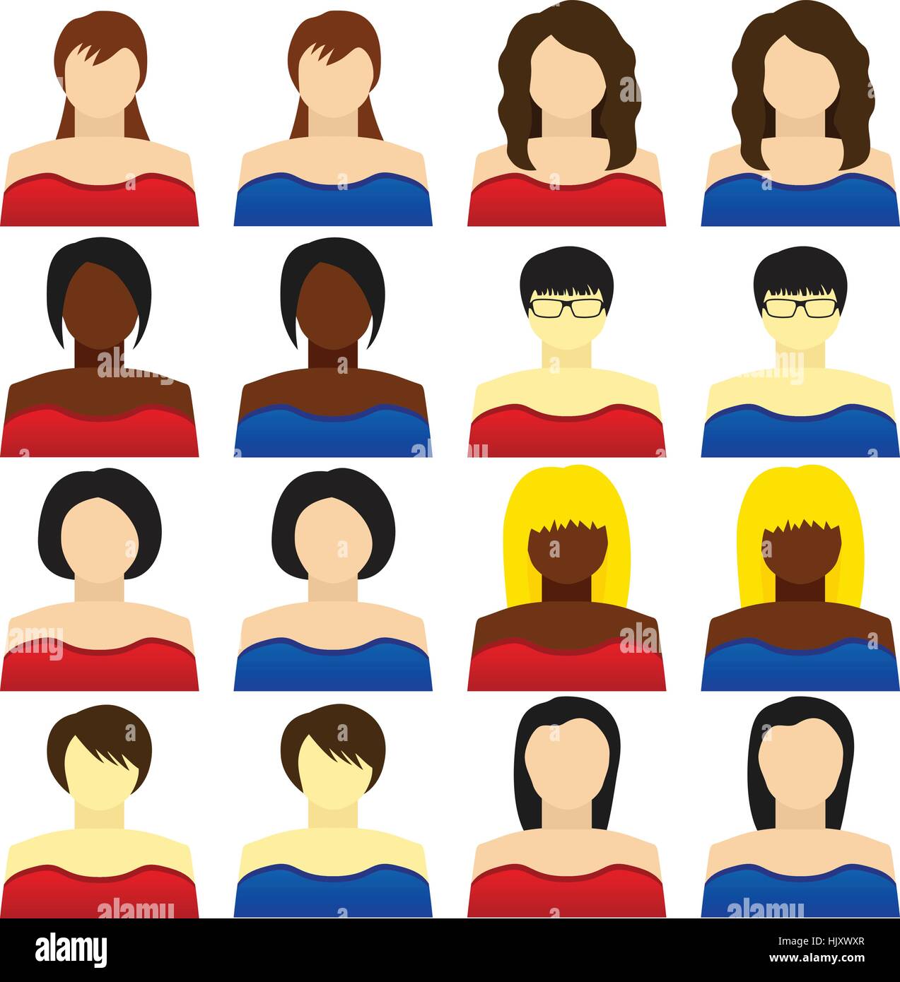 Woman avatar female user hi-res stock photography and images - Alamy