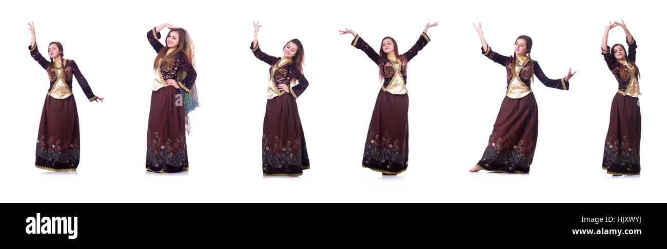 Young lady dancing traditional azeri dance Stock Photo - Alamy