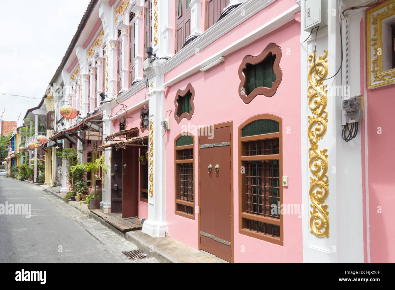 Restored Sino Portuguese architecture on Soi Romanee, old Phuket town ...