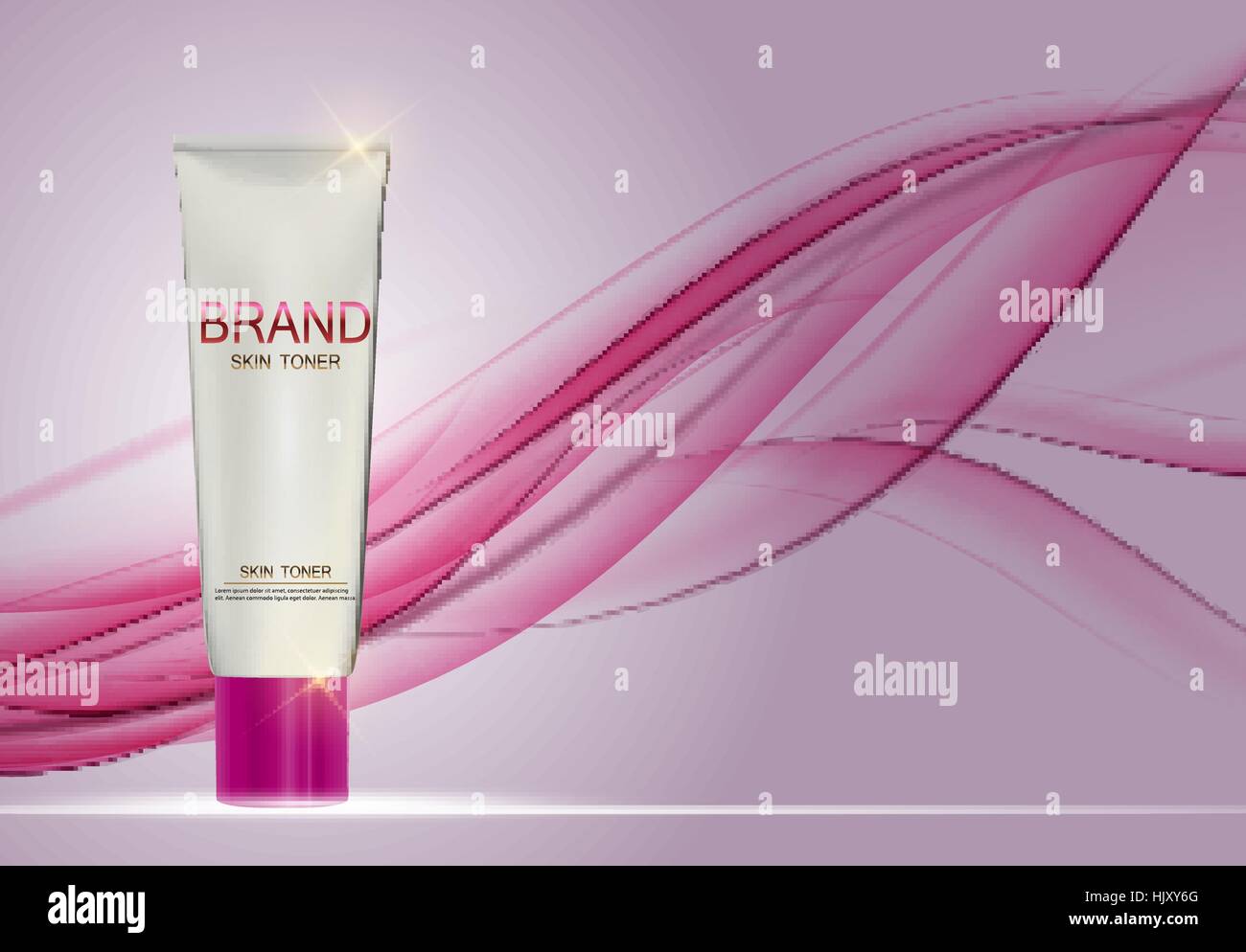 Skin Toner Bottle Tube Template for Ads or Magazine Background Stock ...