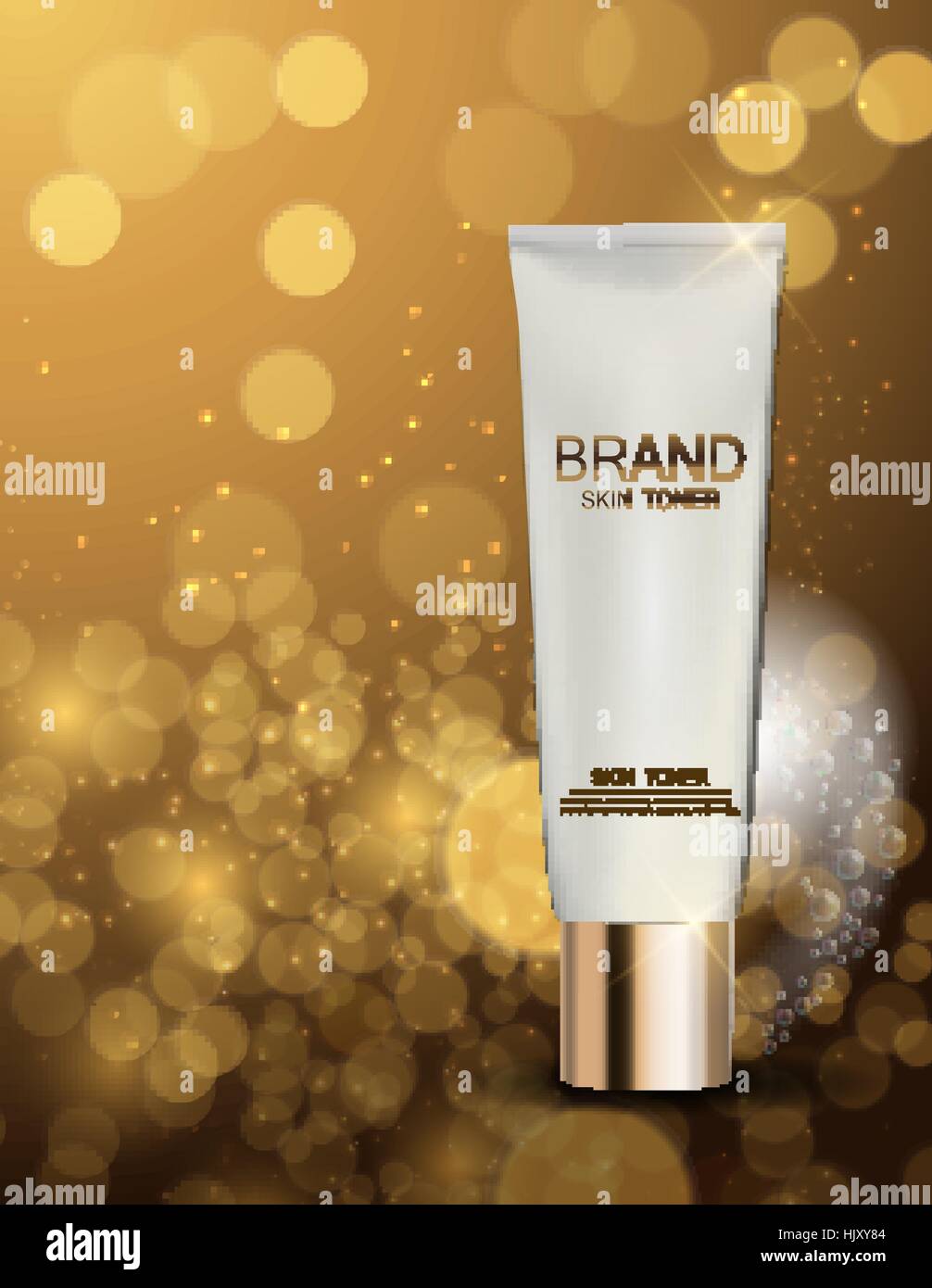 Skin Toner Bottle Tube Template for Ads or Magazine Background Stock ...