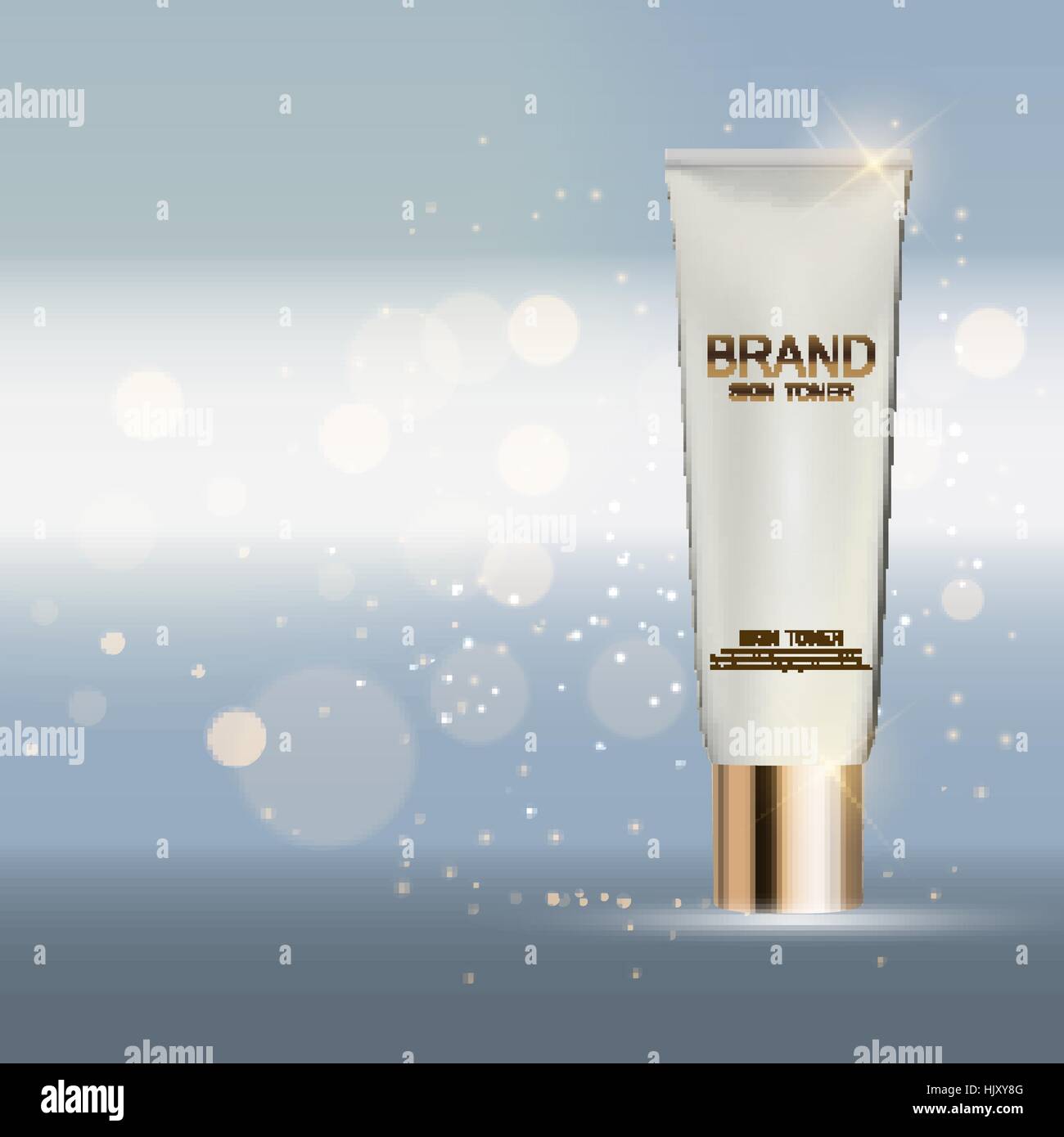 Skin Toner Bottle Tube Template for Ads or Magazine Background Stock ...