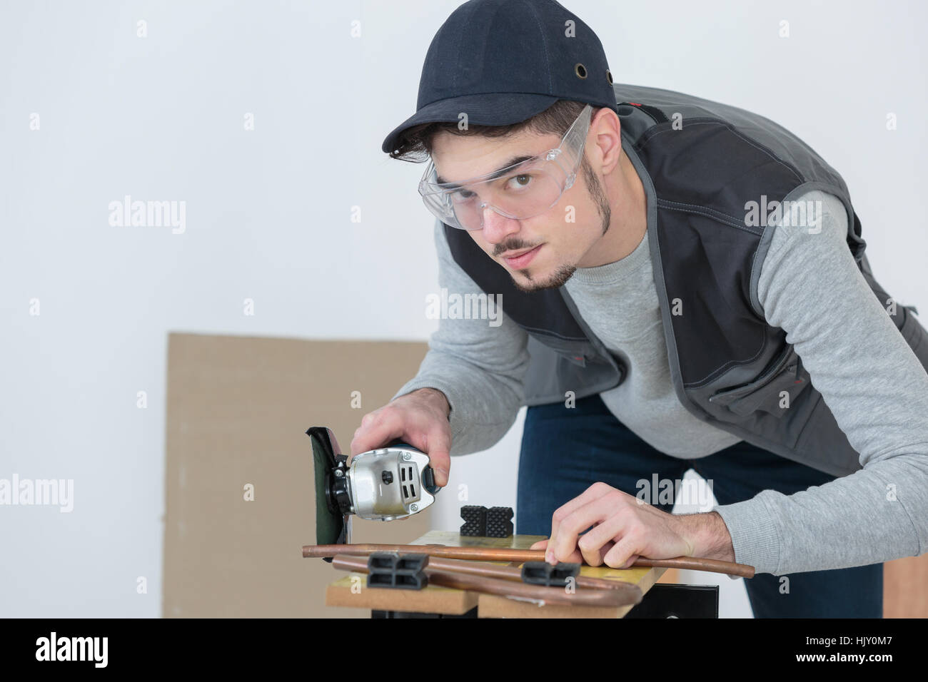 steam fitter worker Stock Photo - Alamy