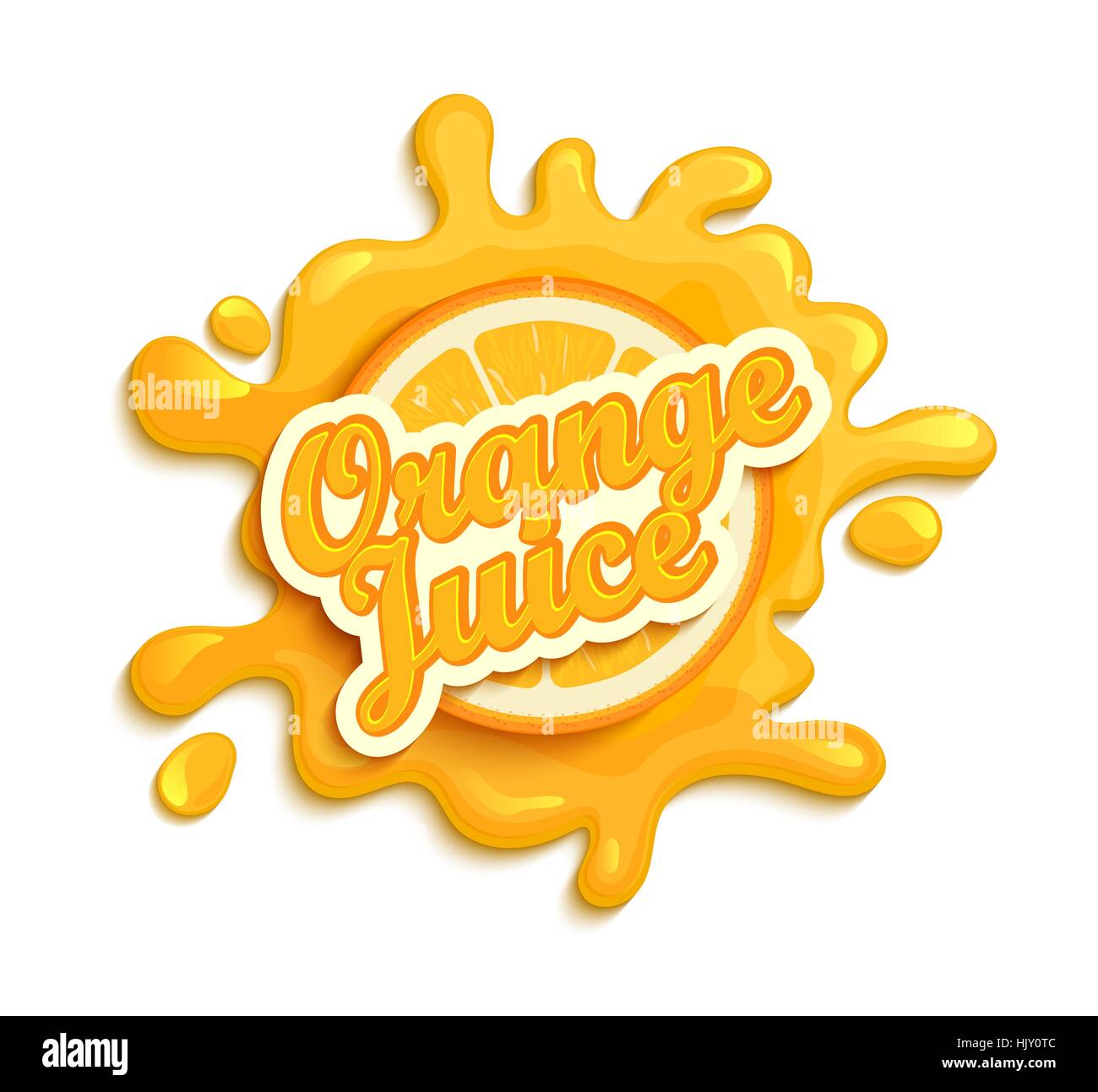 Orange drop splash fluid Stock Vector Images - Alamy