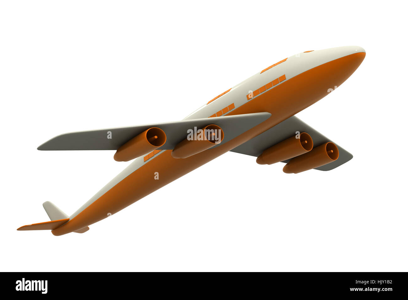 3d model flying passenger aircraft hi-res stock photography and images ...