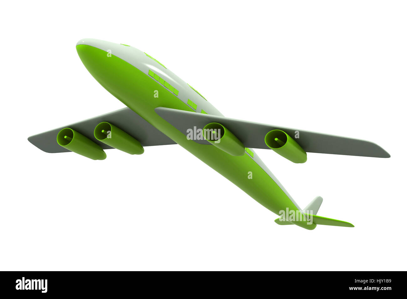 3d model flying passenger aircraft hi-res stock photography and images ...