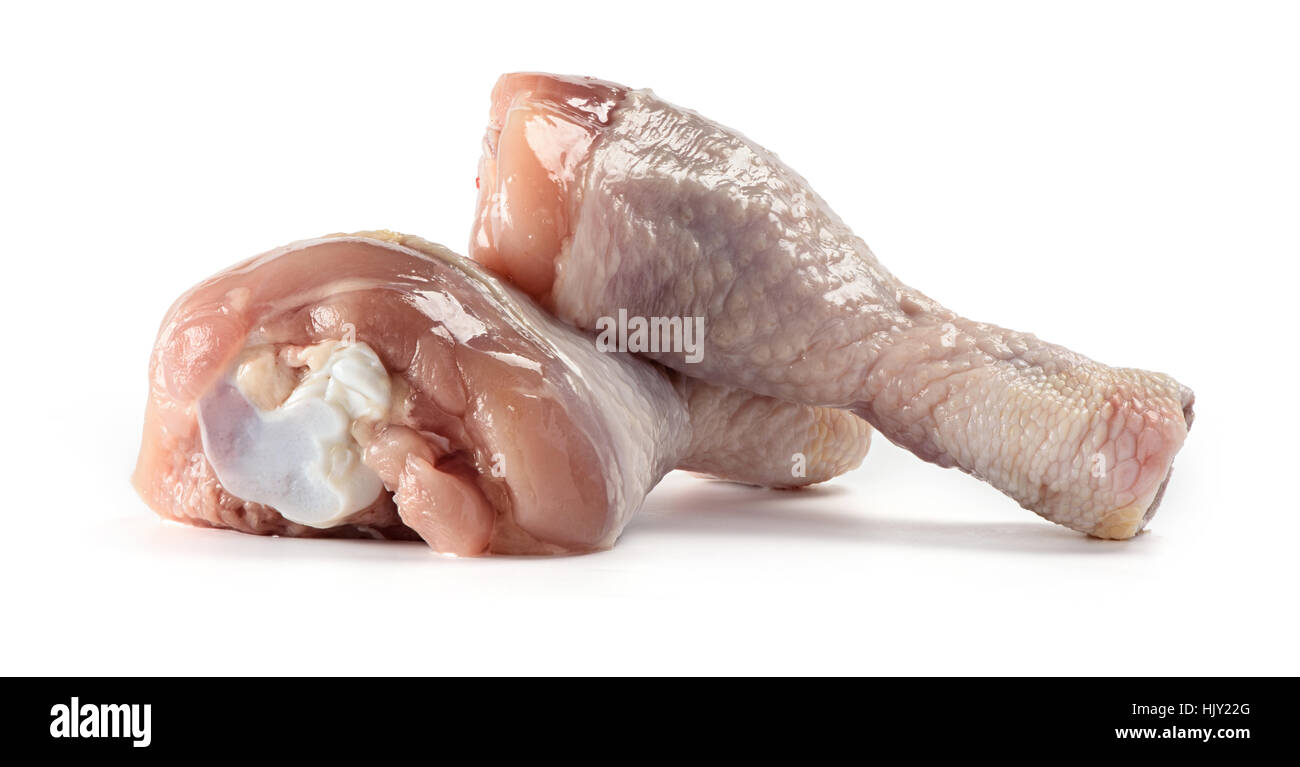 Raw chicken legs on white background isolated Stock Photo - Alamy