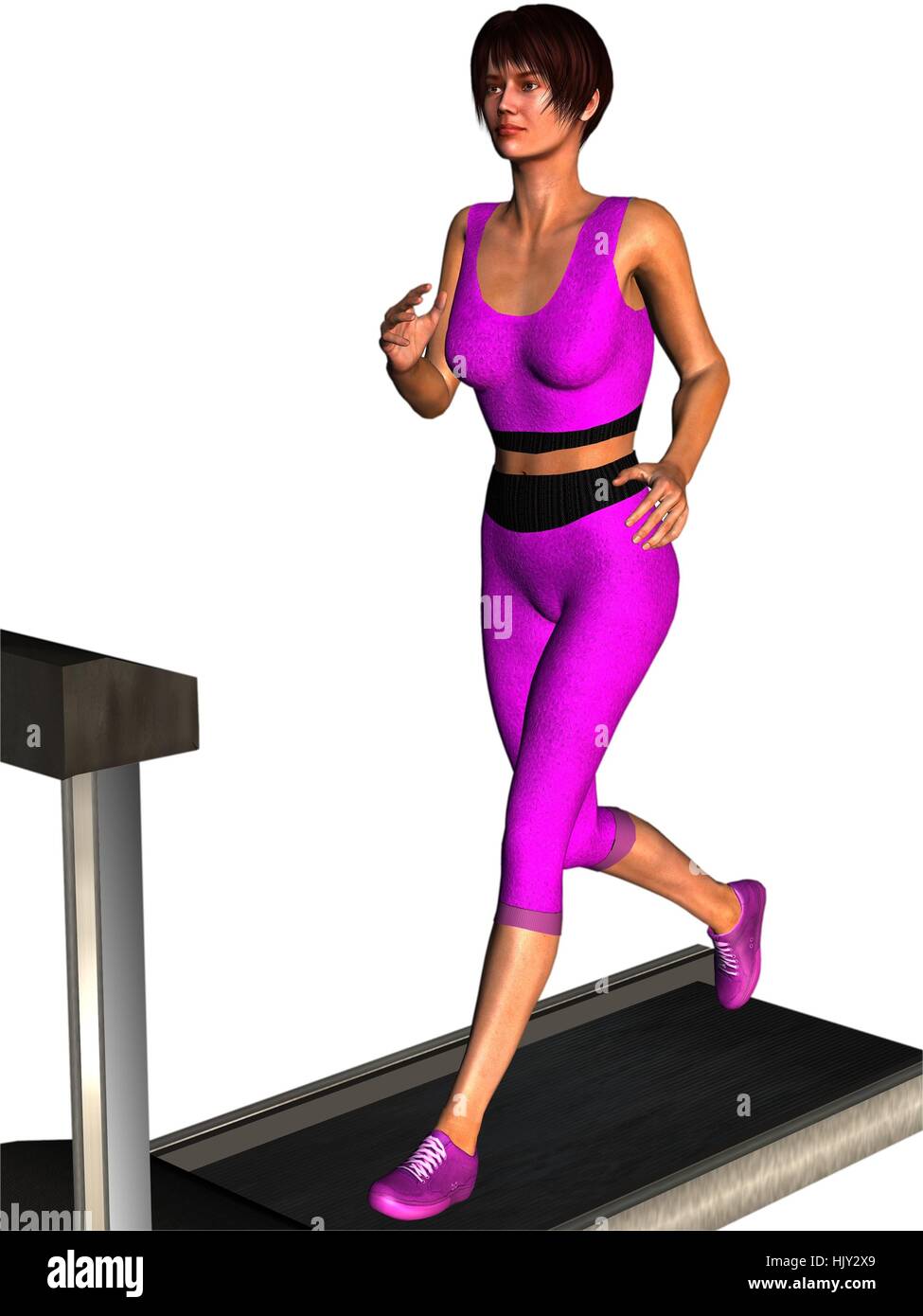 top model on the treadmill Stock Photo - Alamy