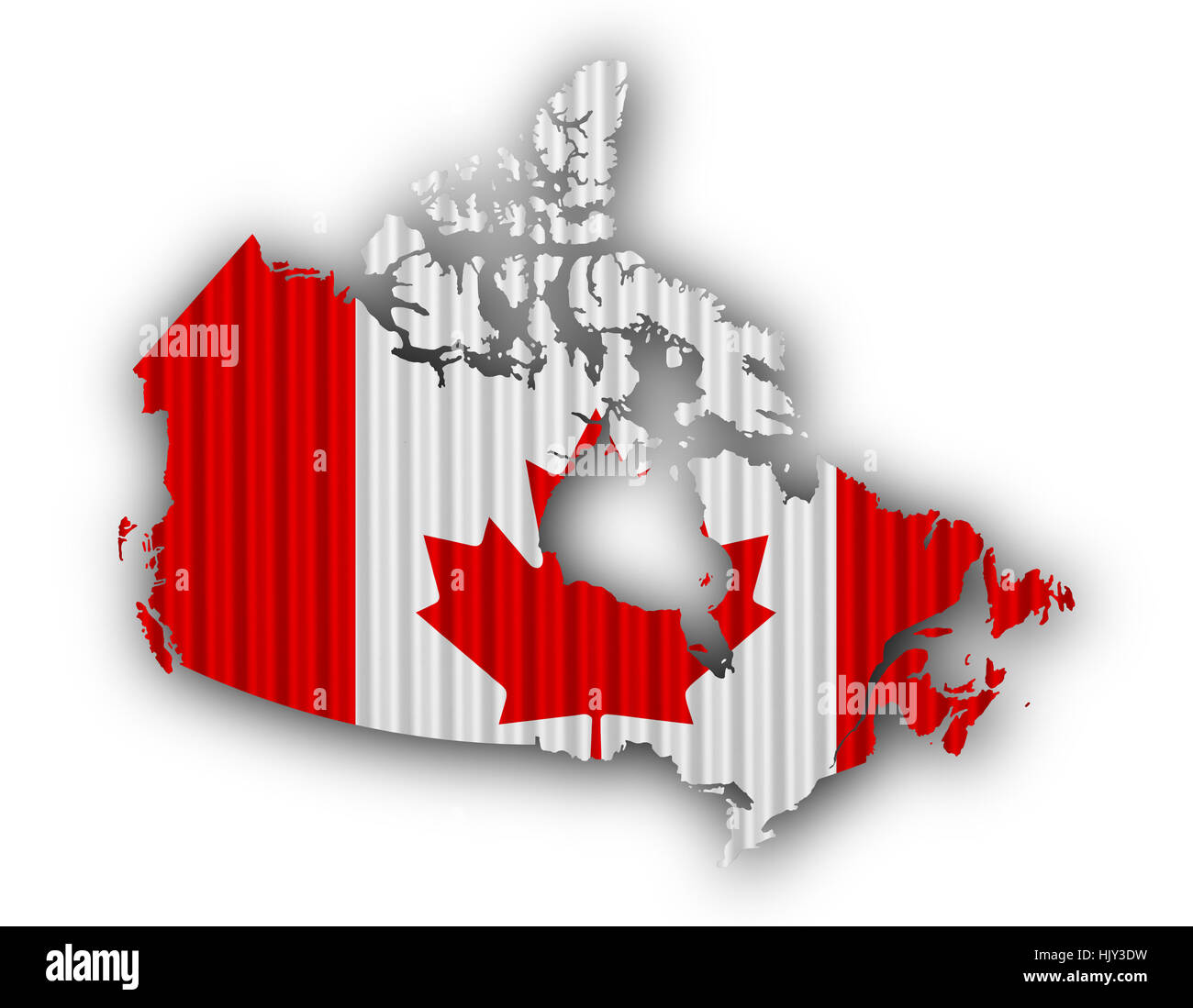 Canada map flag design Cut Out Stock Images & Pictures - Alamy