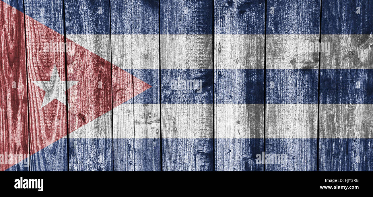 Flag of Cuba on weathered wood Stock Photo - Alamy