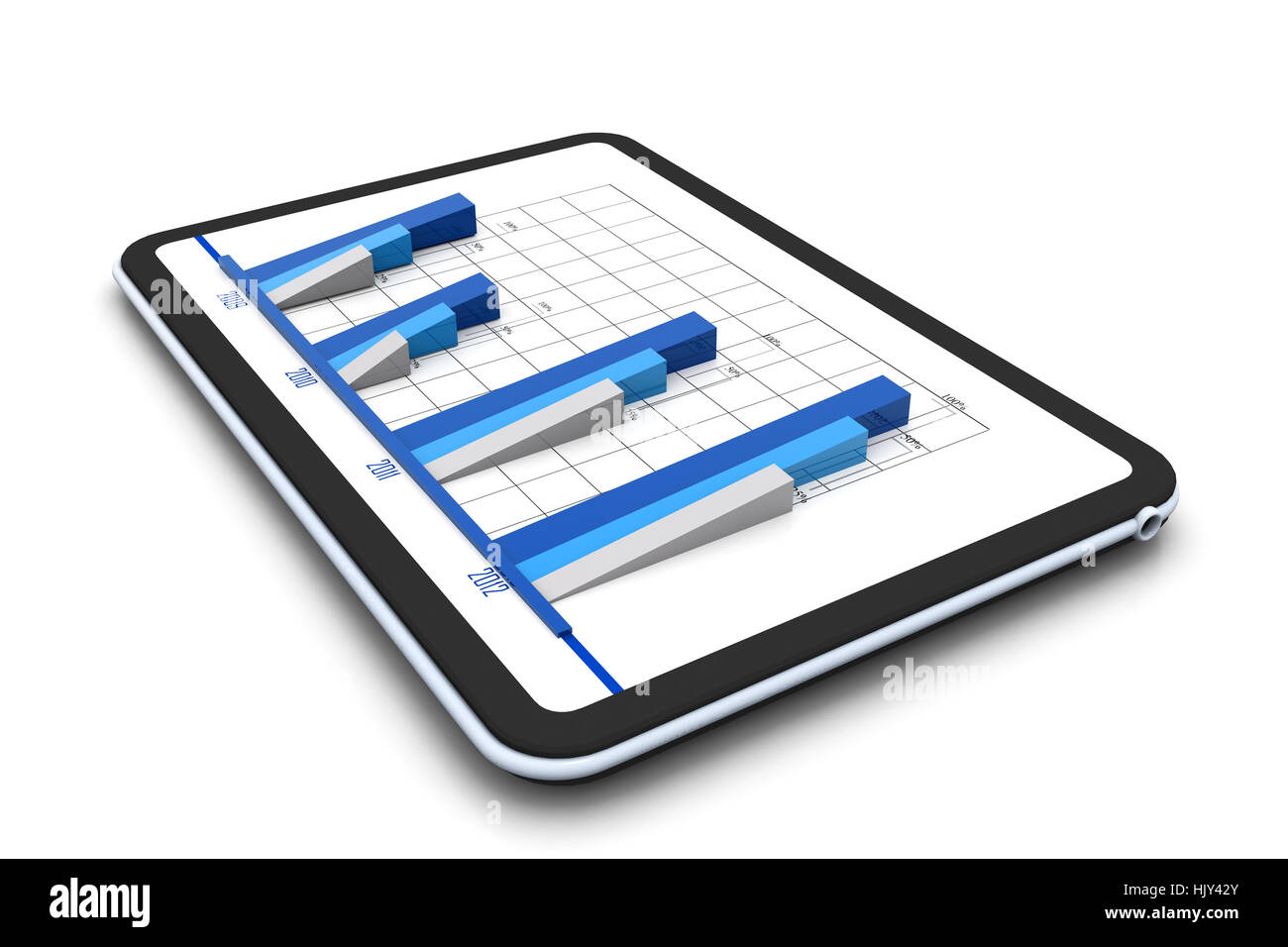 3d bar graph computer Cut Out Stock Images & Pictures - Alamy
