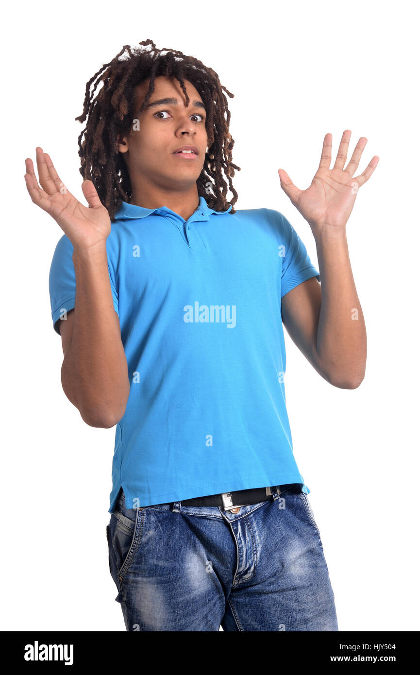 young man making facial expression Stock Photo - Alamy