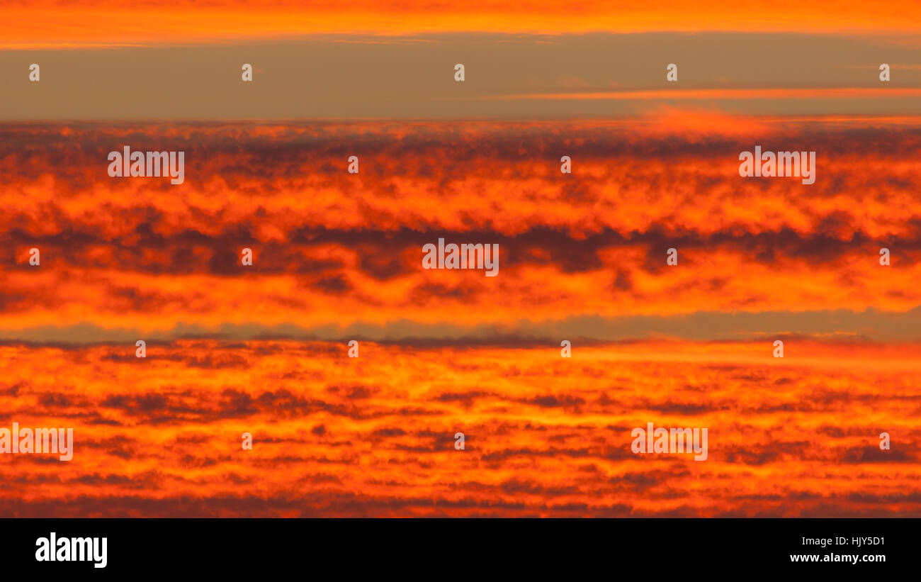 Fiery red sunset clouds Stock Photo - Alamy