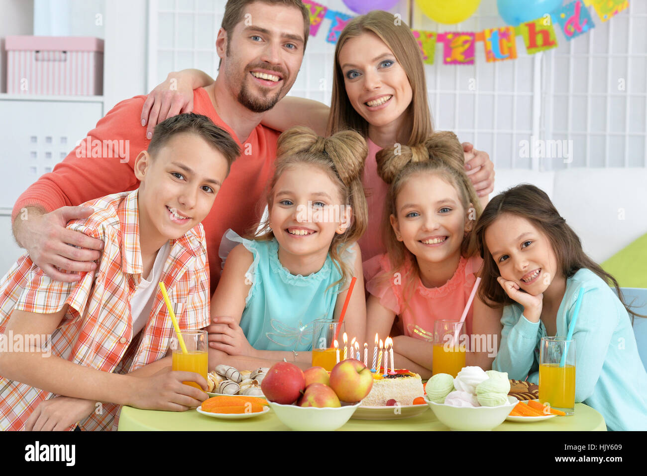 big happy family Stock Photo - Alamy