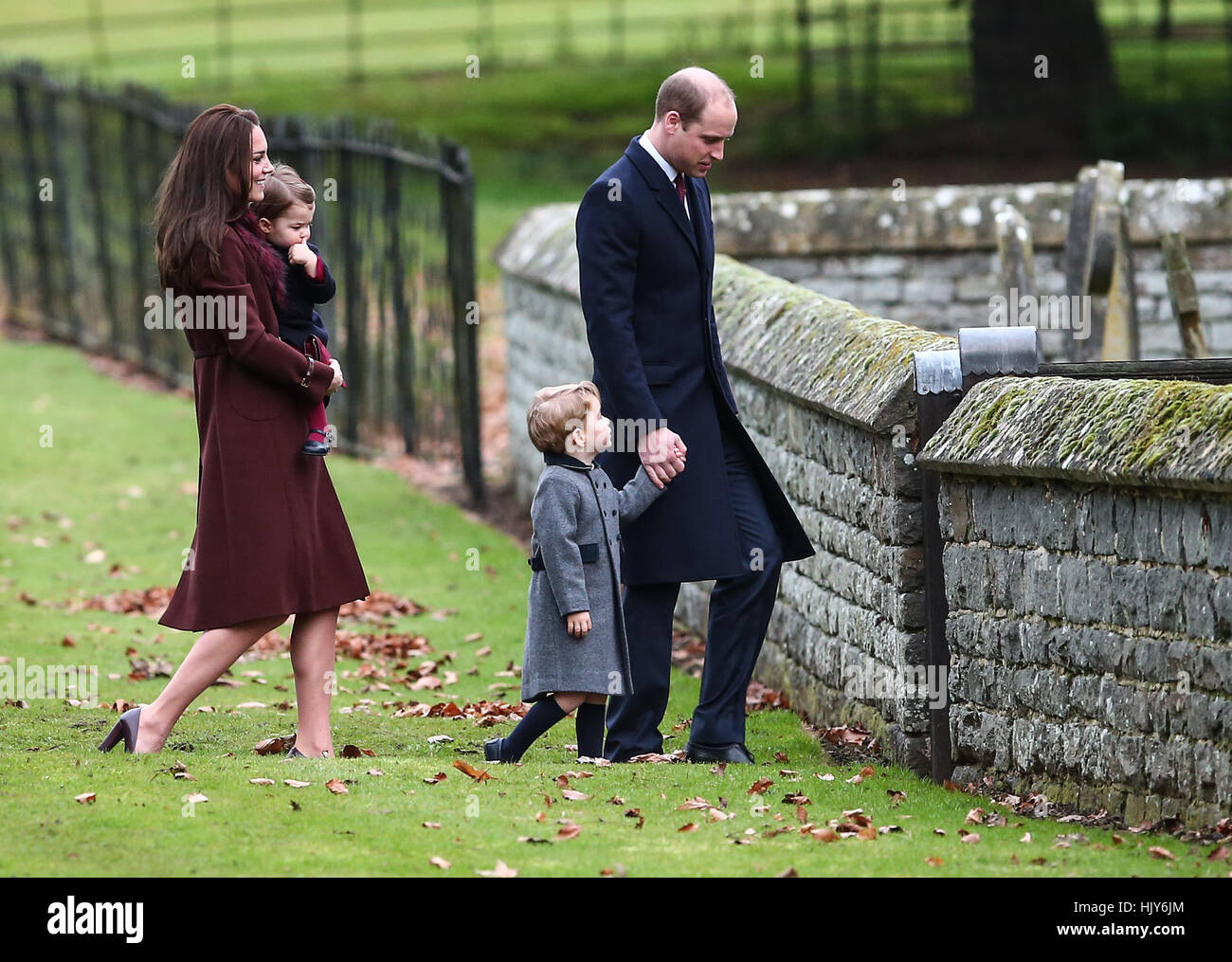 The Duke and Duchess of Cambridge arrive at St Marks Englefield with ...