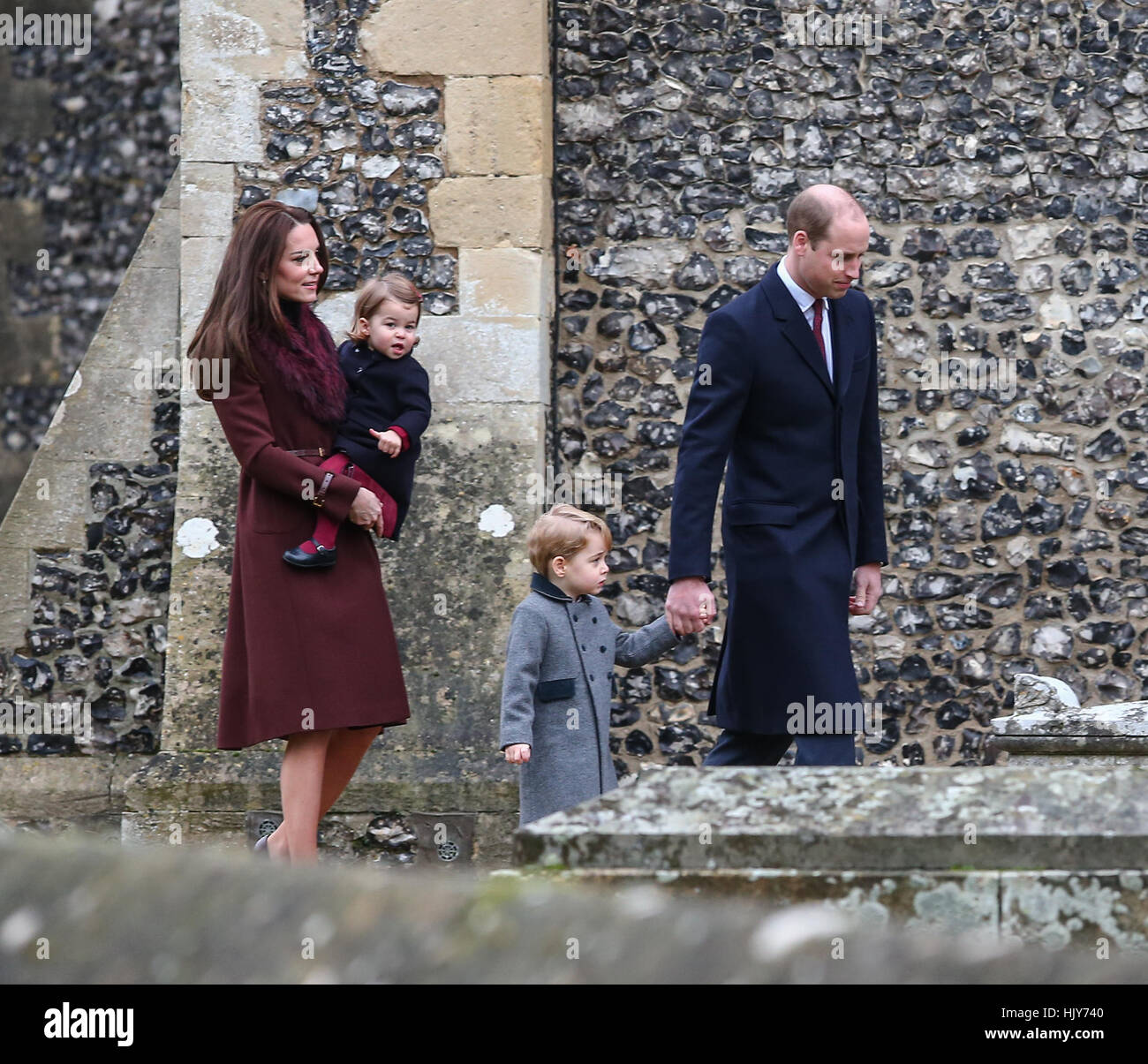 The Duke and Duchess of Cambridge arrive at St Marks Englefield with ...