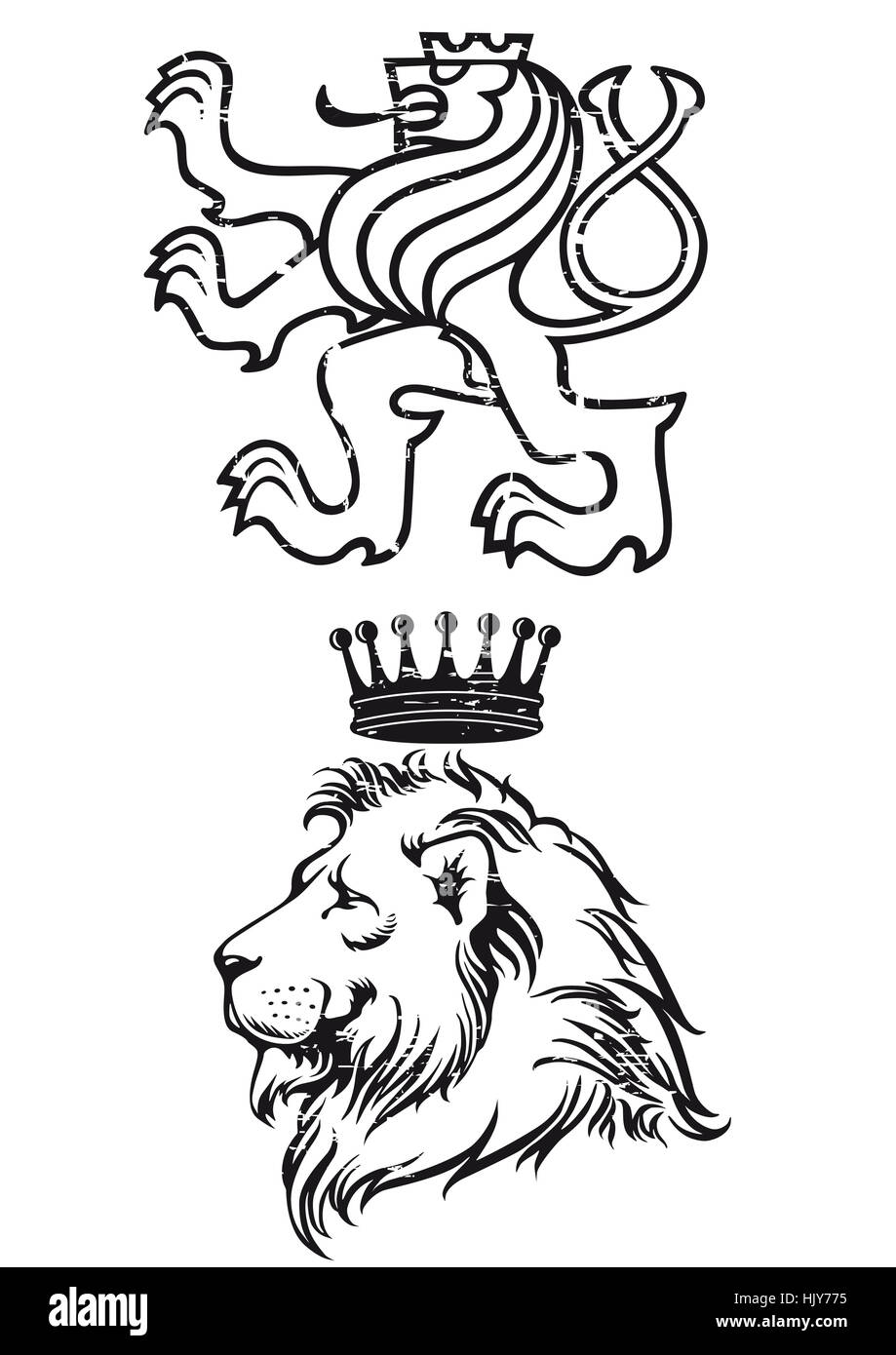 Crest lions hi-res stock photography and images - Alamy