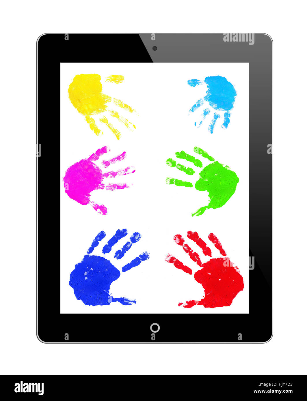 Coloured children hands Cut Out Stock Images & Pictures - Alamy