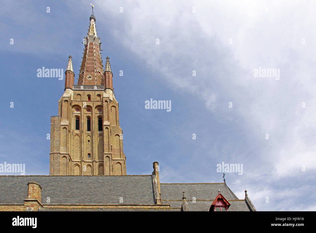 church, belgium, steeple, bruges, gothic, tower, church, belgium ...