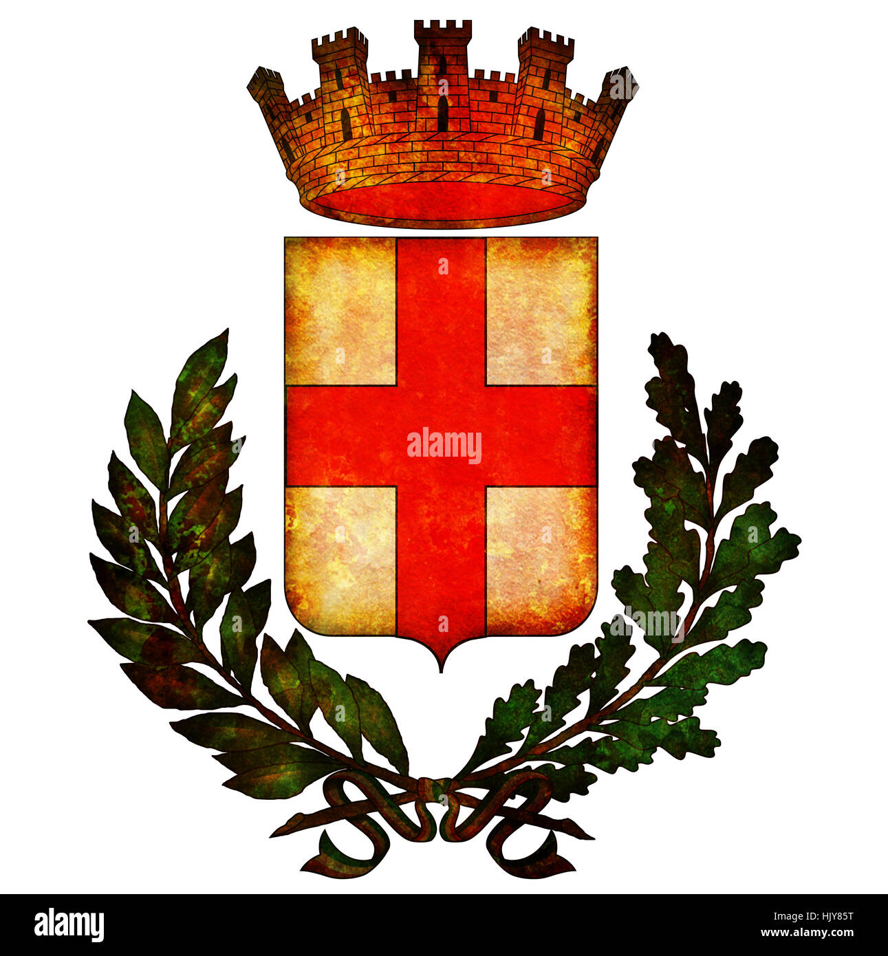 isolated, emblem, vintage, region, sign, province, old, white ...