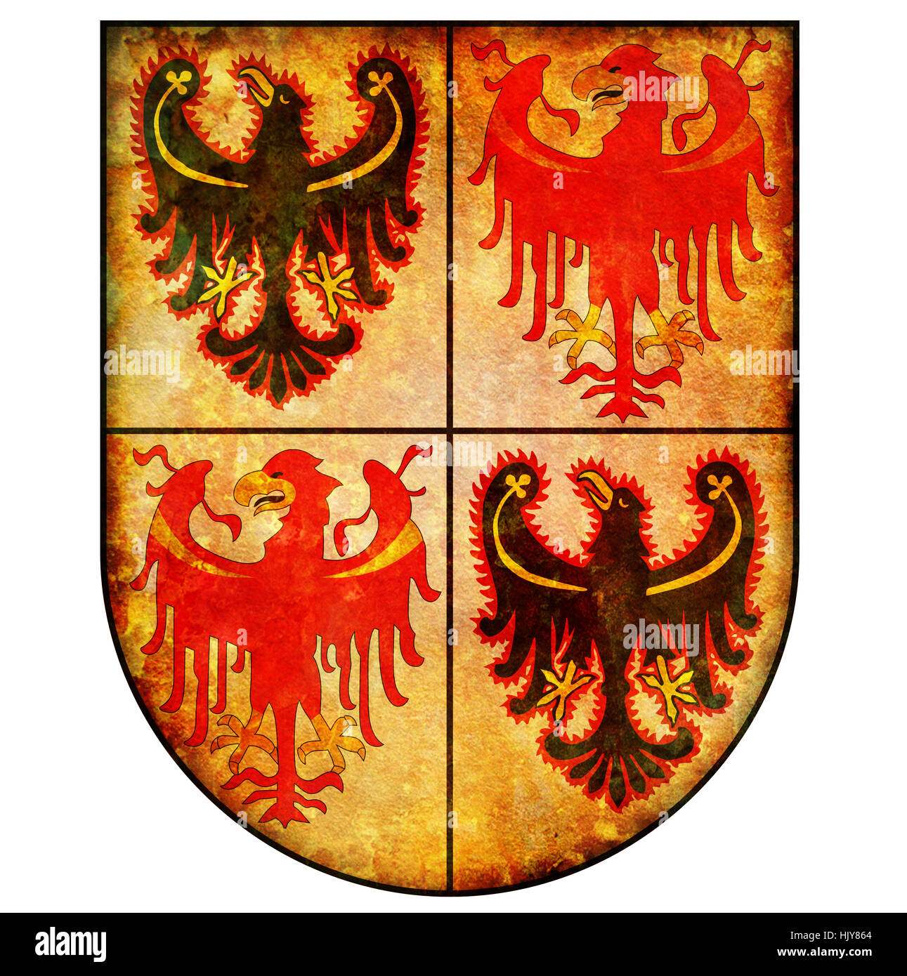 isolated, emblem, vintage, region, sign, province, old, white ...