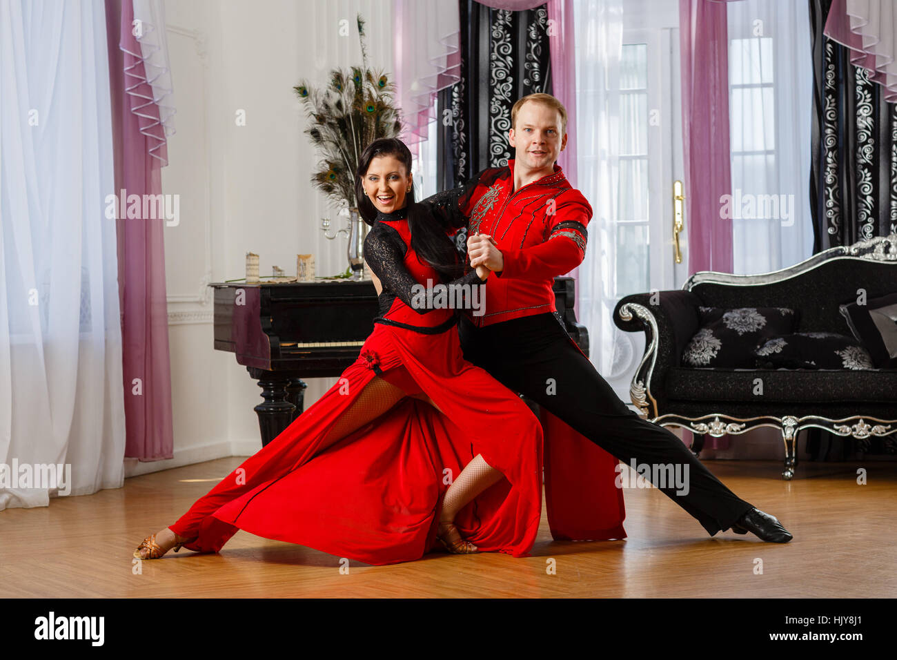 Ballroom dancing couple spanish hi-res stock photography and images - Alamy