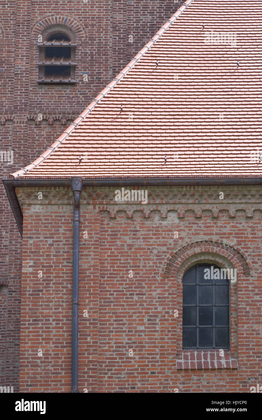 church, germany, german federal republic, brick, style of construction ...