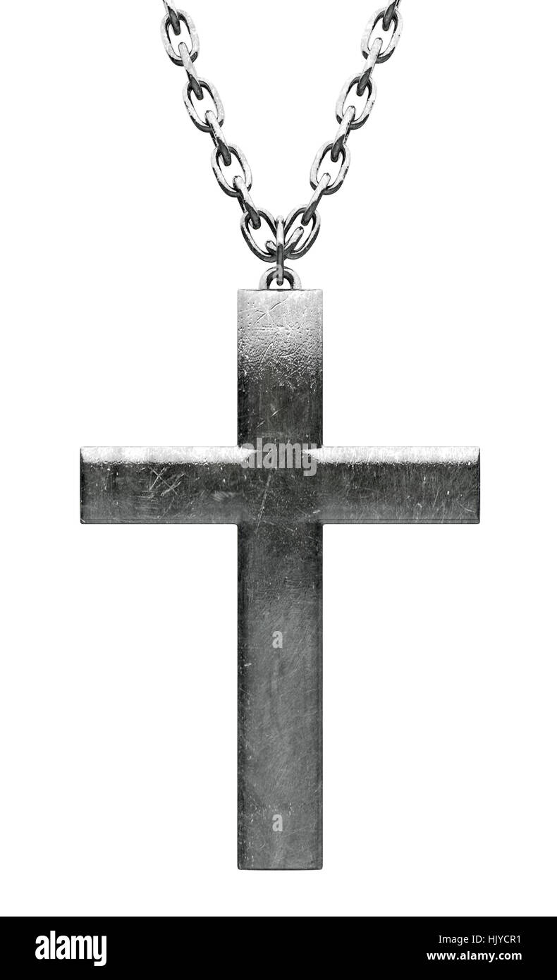 religion, belief, isolated, cross, chain, iron, steel, metal, catholic ...