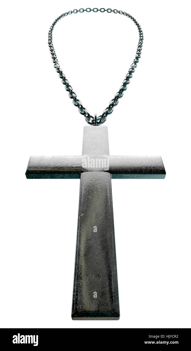religion, belief, isolated, cross, chain, iron, steel, metal, catholic ...