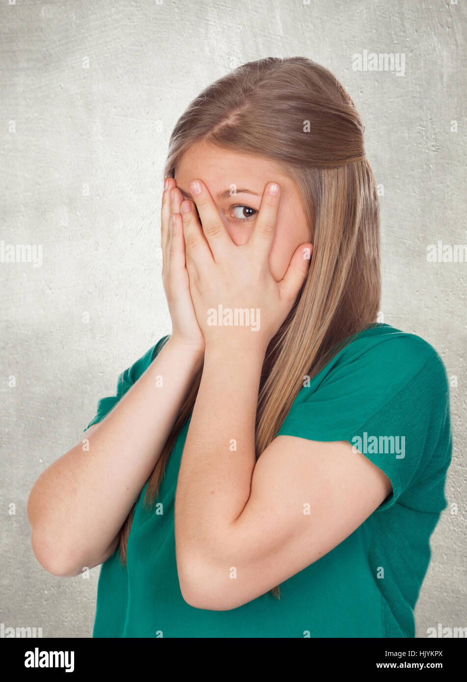 hand, face, spy, shy, blonde, cover, gossip, girl, girls, woman, humans ...