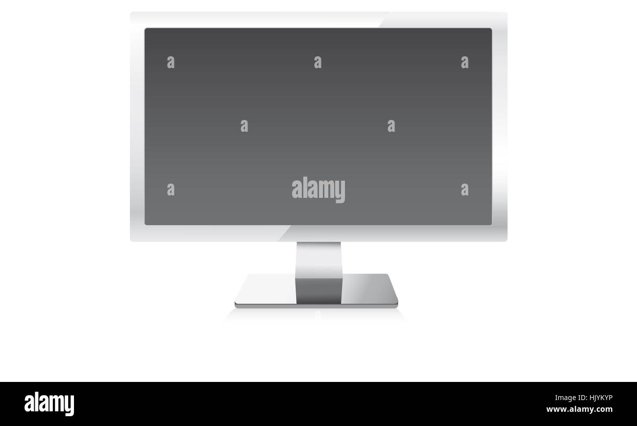 computer screen white silver Stock Photo - Alamy